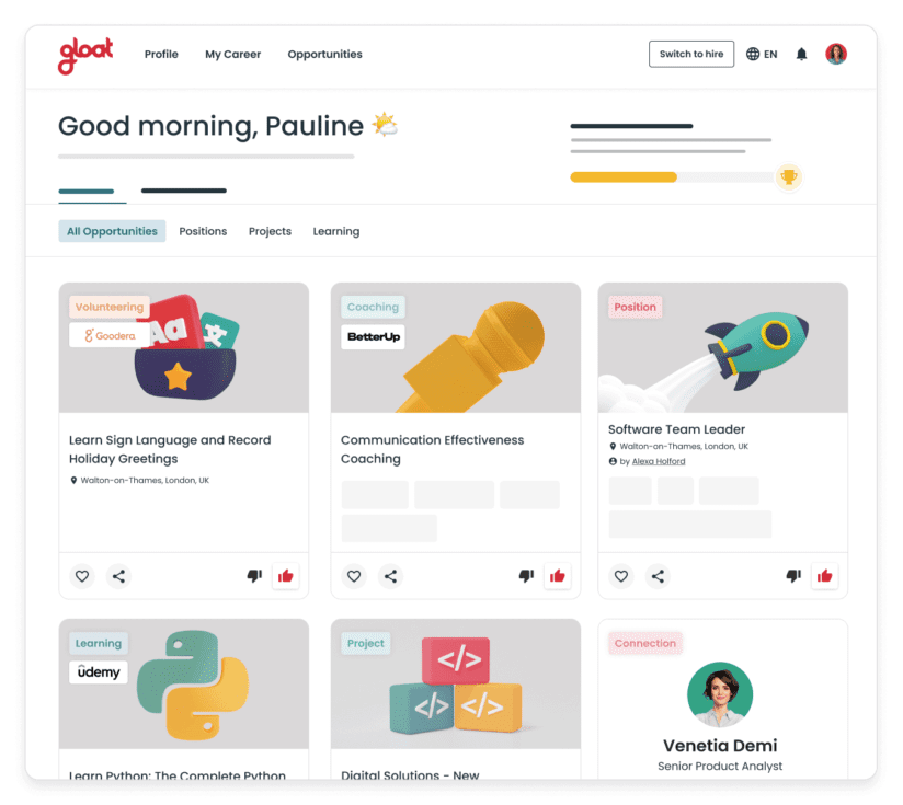 Explore Gloat's Talent marketplace platform | Gloat